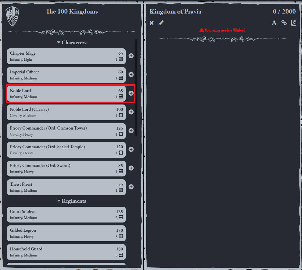 Spotlight: Army Builder | Para Bellum Games