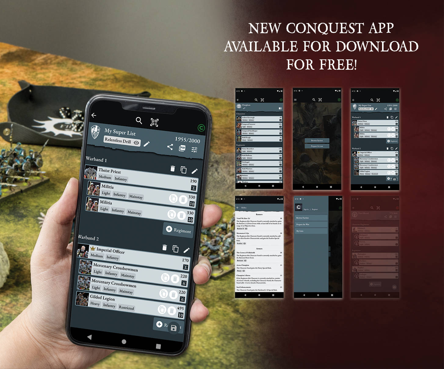Conquest Companion App | Para Bellum Games